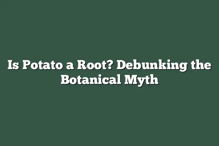 Is Potato a Root? Debunking the Botanical Myth – vegpursuits.com