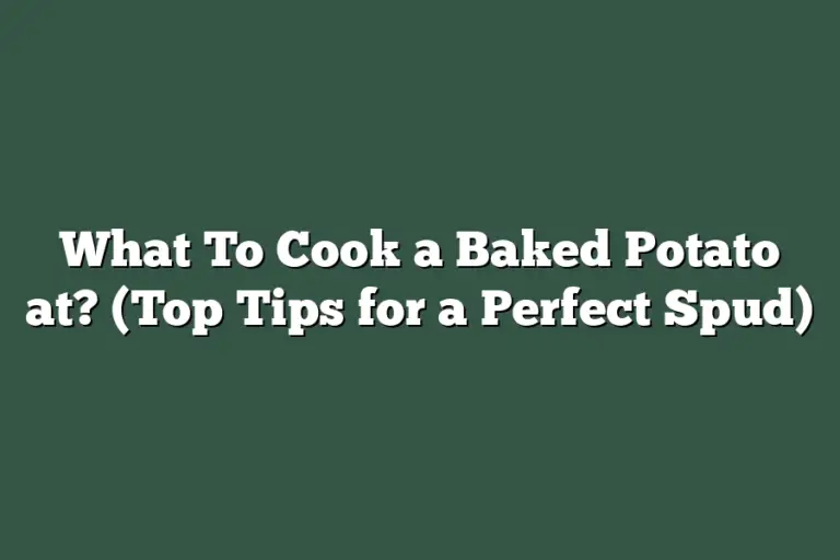 What To Cook a Baked Potato at? (Top Tips for a Perfect Spud ...